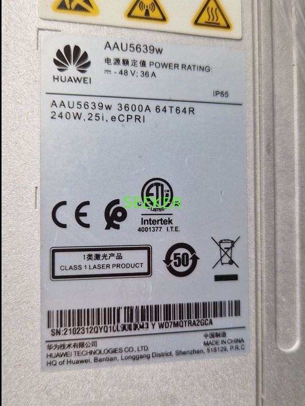 HUAWEI AAU5639W 3600A 64T64R 240W,25i,eCPRI 02312QYQ WD7MQTRA2GCA