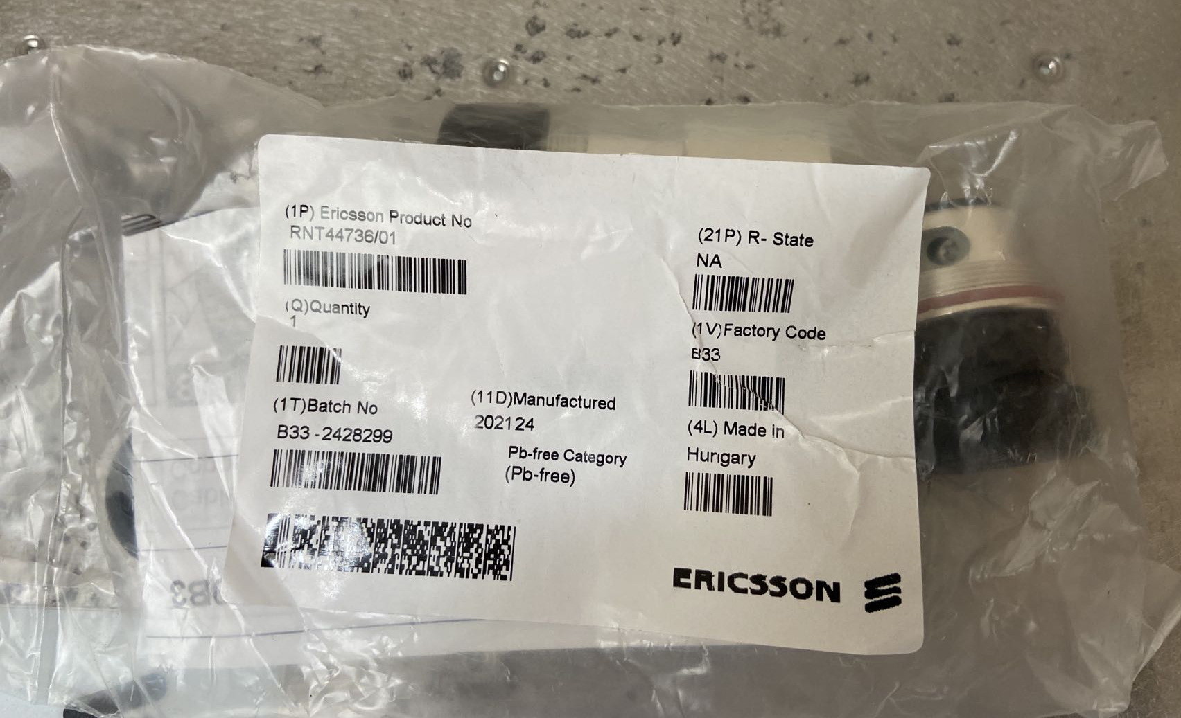 Ericsson DC Power Cable Connector RNT44736/01 RNT 447 36/01