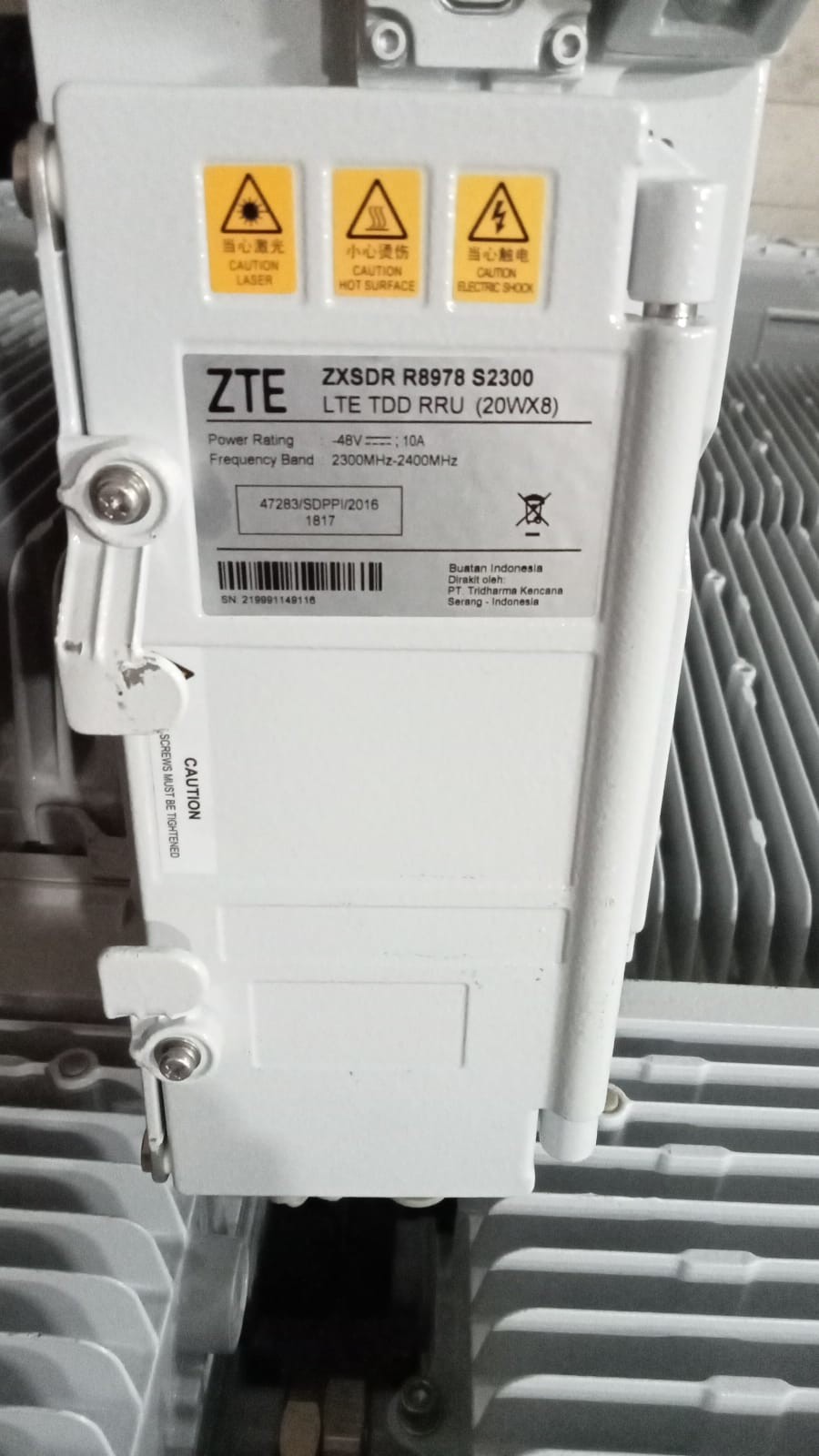 ZTE 129695431135 ZXSDR R8978 S2300(2300-100 DC) LTE TDD RRU(20WX8)Macro ...