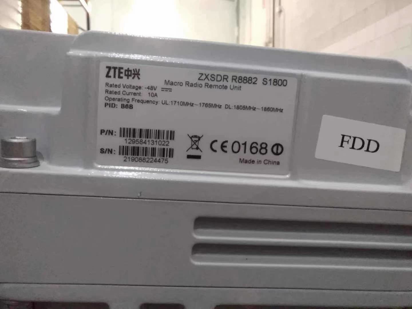 ZXSDR R8882 S1800 129584131022 PID:B6B ZTE
