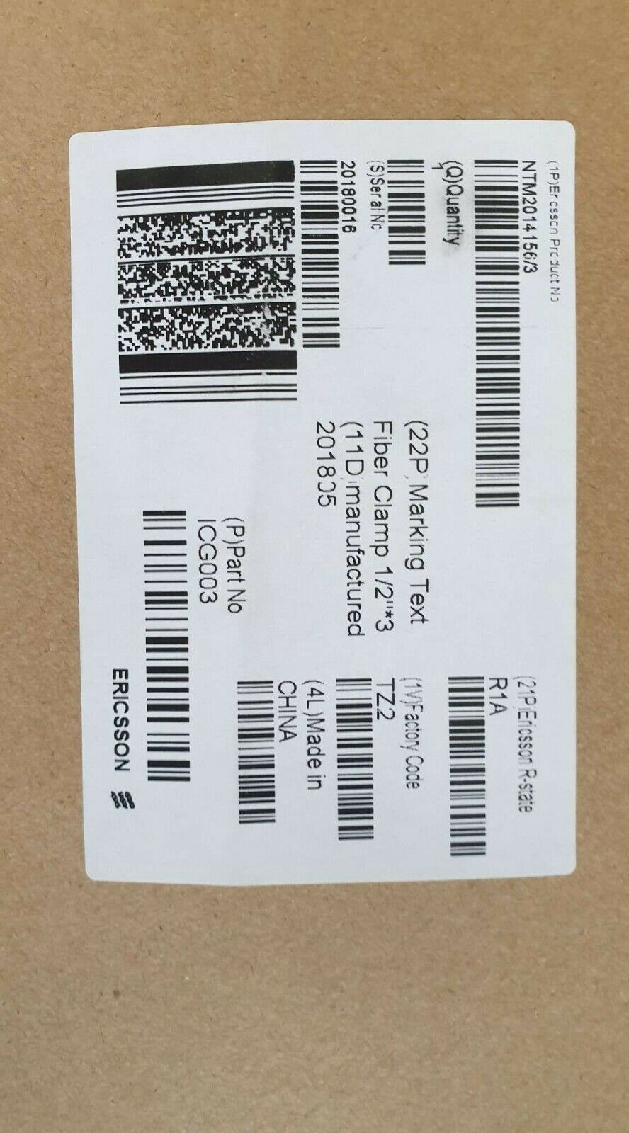 Ericsson NTM2014156/3 SET OF Materals/Fiber clamp,3 Fiber -3 NTM 201 4156/3