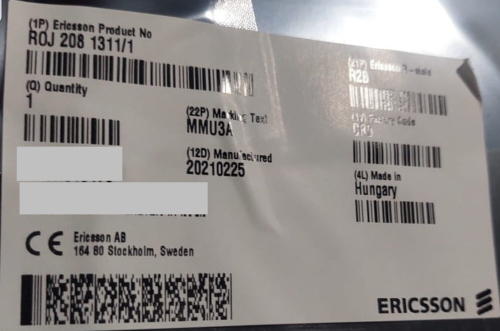 ERICSSON ROJ 208 1311/1 MMU3 A MODULE ROJ2081311/1